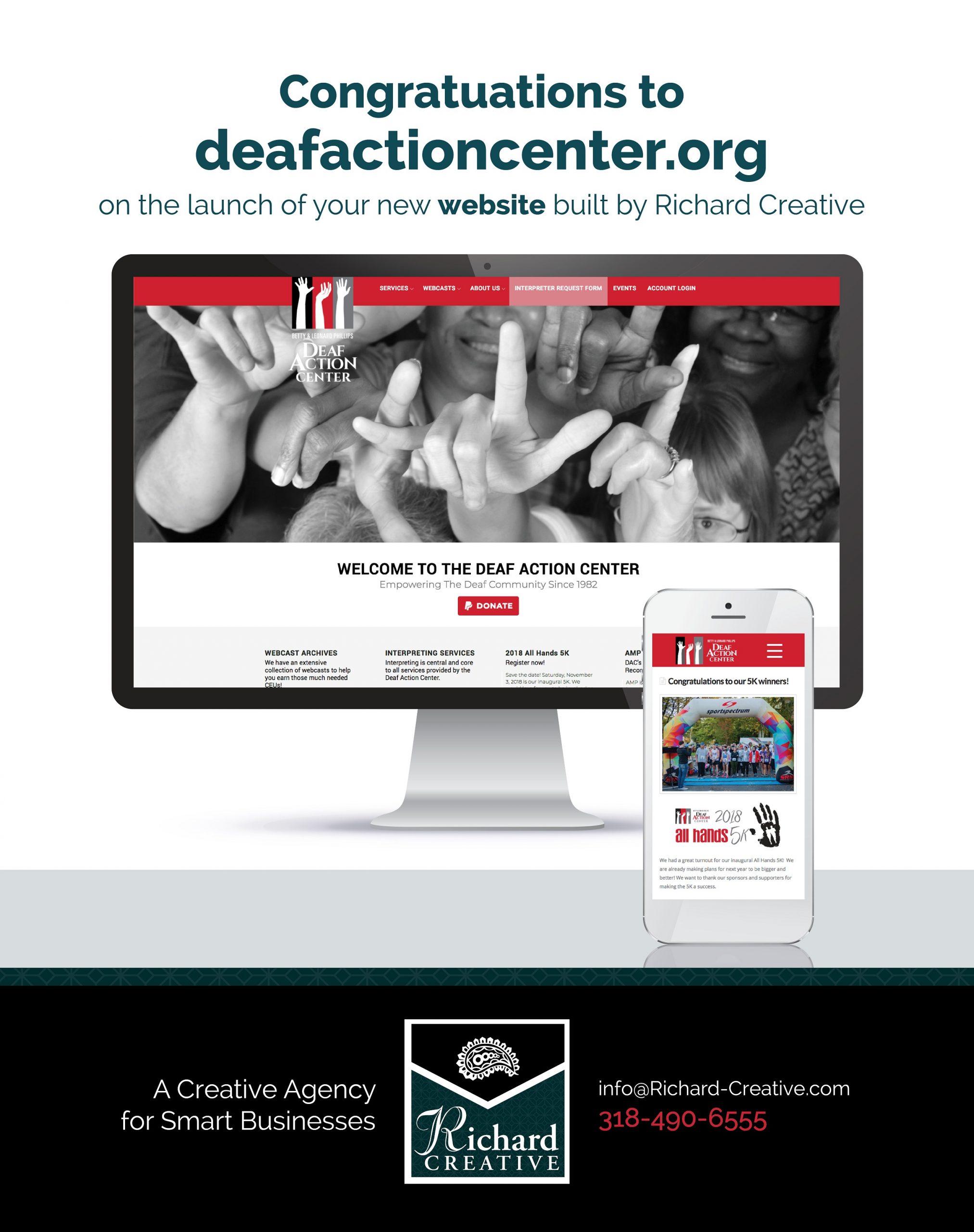 Project Spotlight: Deaf Action Center Website | Richard Creative Agency